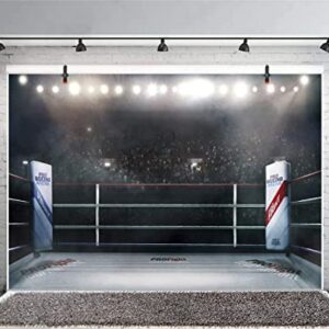 LFEEY 7x5ft Lighting 3D Boxing Arena Photo Backdrop Sports Competition ...