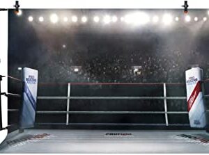 LFEEY 7x5ft Lighting 3D Boxing Arena Photo Backdrop Sports Competition ...