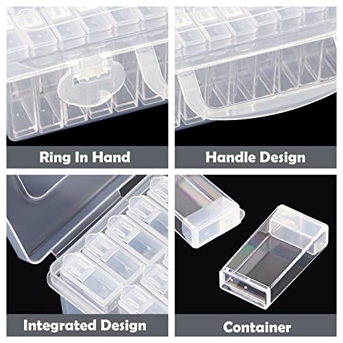64 Slots Plastic Seed Storage Box, Seeds Storage Organizer with Label ...