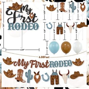 Cowboy Birthday Decorations, My First Rodeo Birthday Party Supplies Boy ...