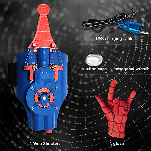 SUIZU Web Shooters, Spider Silk Launcher for Kids - USB Charging, Rope ...