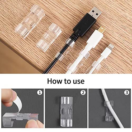 20 PCs Coax Cable Wire Organizer Clip - Cable Clips with Strong Self ...