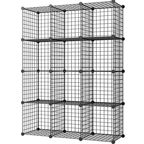 KOUSI DIY Wire Cube Storage, Modular Metal Shelf, Cubby Shelving ...