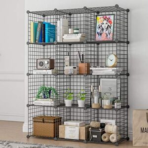 KOUSI DIY Wire Cube Storage, Modular Metal Shelf, Cubby Shelving ...