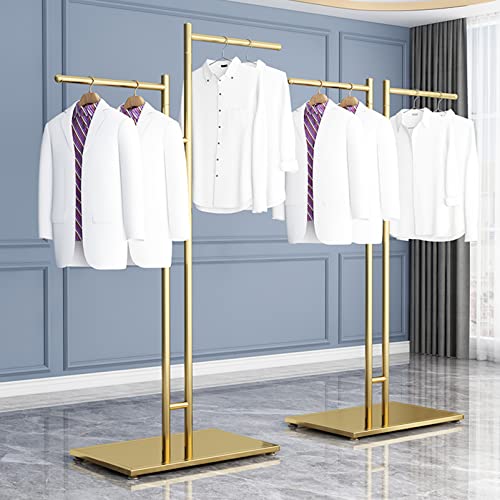 Household goods Simple Metal Clothing Store Display Stands,Gold 2-Way ...