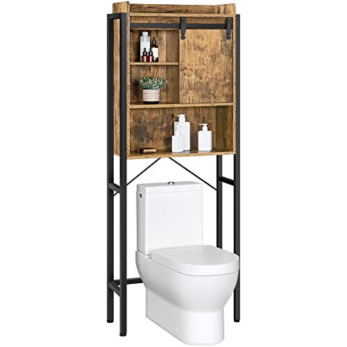 Yaheetech Over The Toilet Storage Cabinet with Sliding Door, Bathroom ...