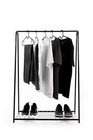 VEGAINDOOR Oval Metal Clothes Rack Strong Garment Rack, Industrial ...