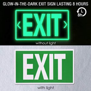 EXIT Signs Glow In The Dark EXIT Decals 3 Pack 12"x7" EXIT ...