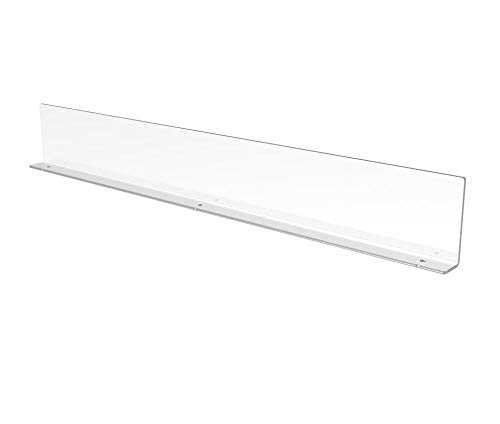 FixtureDisplays® 22 X 3" Clear Floating Shelf Wall Mount Shelf Lip ...