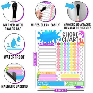 Slime Kids Chore Chart Magnetic, Reward Chart for Kids, Good Behavior ...