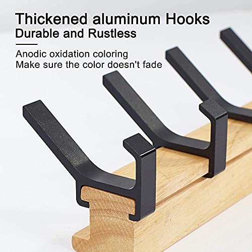 KooNiosio Coat Hook Rack Wall Mounted Coat Rack-5 Double Hook,Aluminum ...