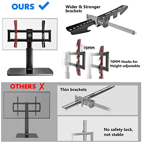 FITUEYES Universal TV Stand, Swivel TV Table Stand for 32-65 70 75 Inch ...