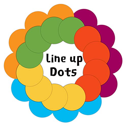 24 Packs Multicolor Classroom Line up Dots Stickers, Self Adhesive ...