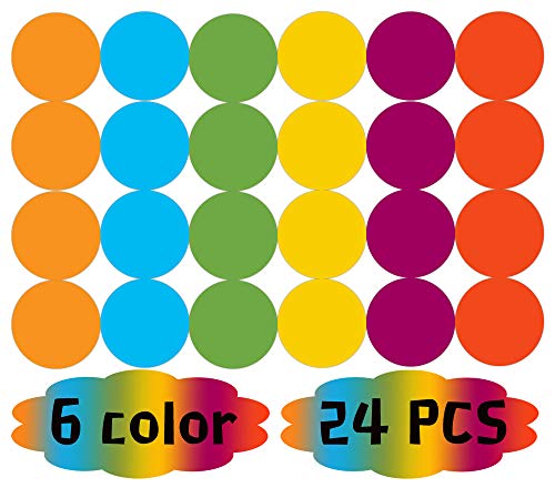 24 Packs Multicolor Classroom Line up Dots Stickers, Self Adhesive ...