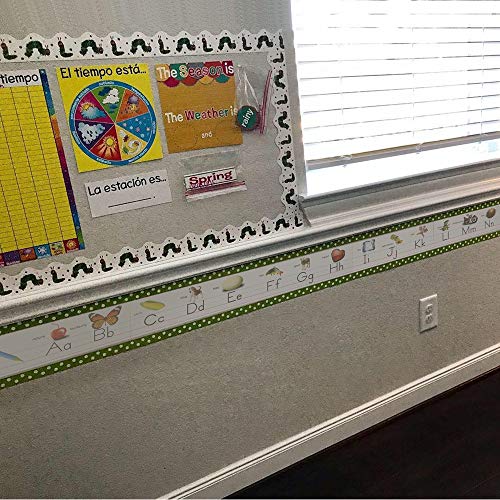 AUONY Alphabet Bulletin Board Set, Alphabet Banner Number Banner ...