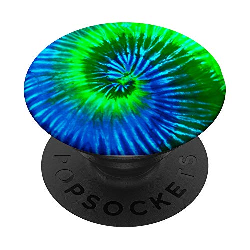 Tie Dye Retro Blue and Green Design PopSockets Swappable PopGrip — 🛍️ ...