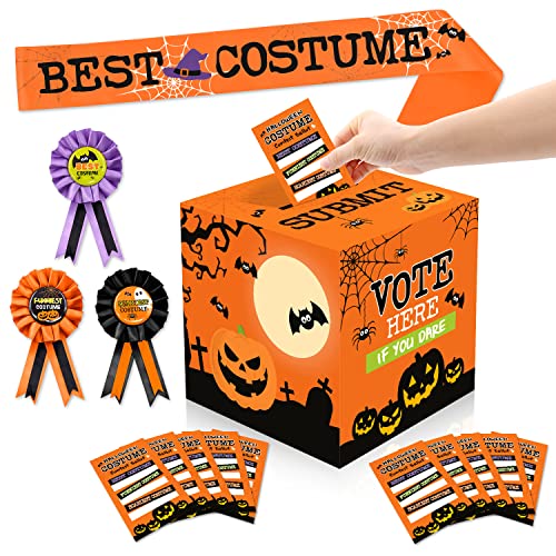 55 PCS Halloween Costume Contest Ballot Kit Orange Halloween Party ...