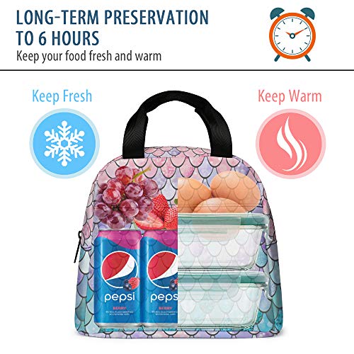 Lunch Bag, Cute Kids Reusable Cooler Lunch Tote Bag Insulated Leakproof ...
