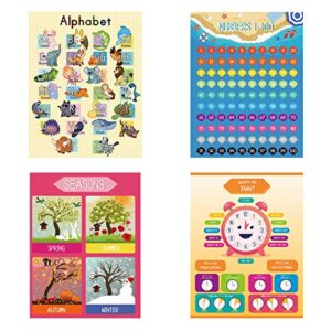 Youngever 13 Pack Laminated Educational Preschool Posters for Toddlers and Kids, Learning ...