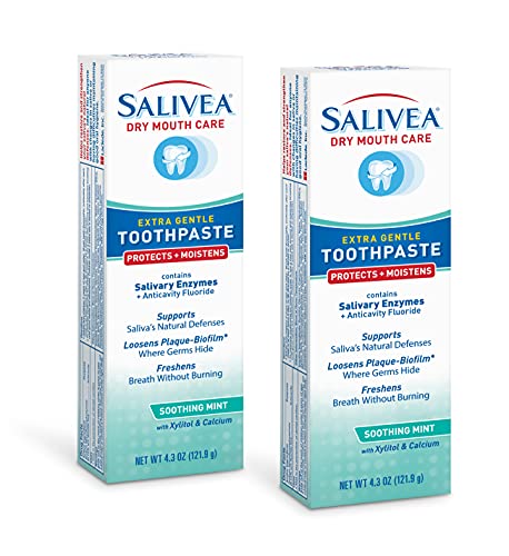 SALIVEA Dry Mouth Toothpaste - Soothing Mint Toothpaste with Natural ...