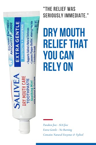 SALIVEA Dry Mouth Toothpaste - Soothing Mint Toothpaste with Natural ...
