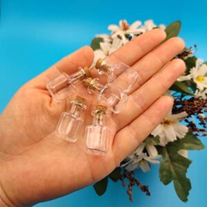 10 Pieces Mini Glass Bottle Cute Jars Vials with cork Wish Bottle glass ...