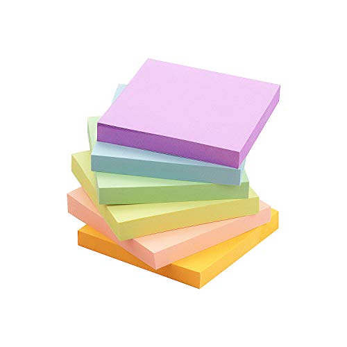 Early Buy Pop Up 3x3 Sticky Notes Self-Stick Notes 6 Pads, 6 Pastel ...
