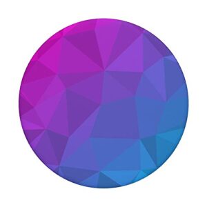 Blue Purple Violet Abstract Triangles Polygonal Art Pretty PopSockets ...