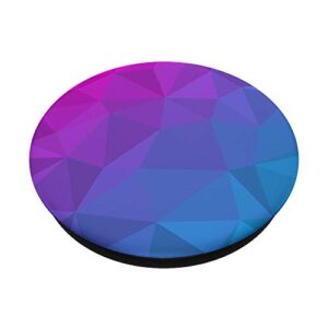 Blue Purple Violet Abstract Triangles Polygonal Art Pretty PopSockets ...