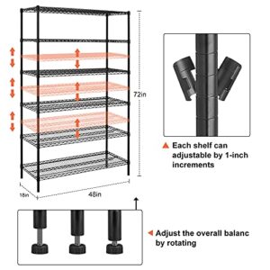 YYkokocat 6000Lbs Capacity Heavy Duty Storage Shelves Commercial Wire ...