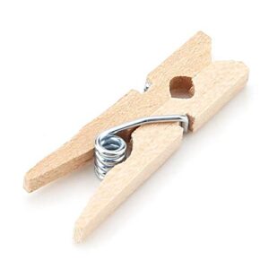 Mini Wooden Clips, 250pcs Natural Wooden Mini Photo Clips Clothespin ...