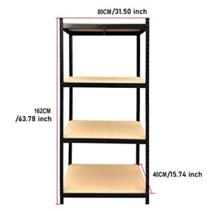 4 Tier Shelving Unit Shelf Metal Storage Shelves Metal Rack Heavy Duty ...