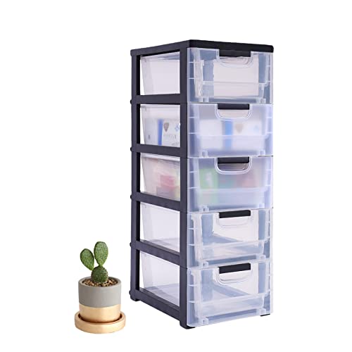 Stackable Plastic Storage Drawers with Wheels Plastic Storage Cabinet ...