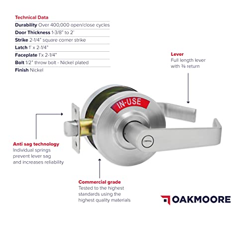 Commercial Grade Bathroom Door Lock with Occupancy Indicator - See ...