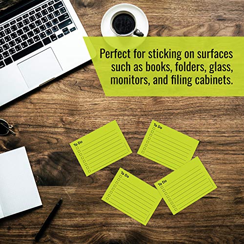 Gazelle to Do List Sticky Notes with Lines 3x4 in, 4 Pads, 100 Sheets ...