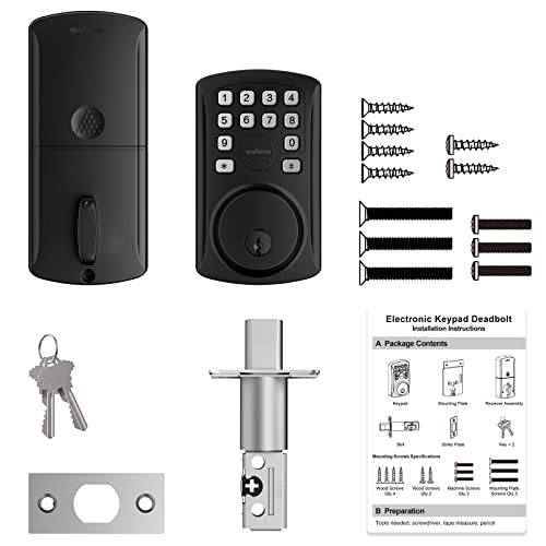 Signstek Keyless Entry Door Lock, Deadbolt Smart Lock, Electronic ...