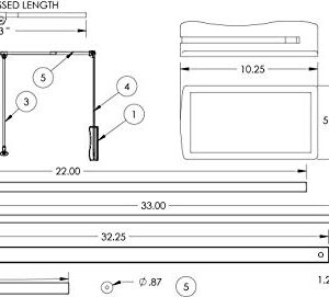Wardrobe Lift Side-mount Chrome and Black Expanding Heavy duty steel ...