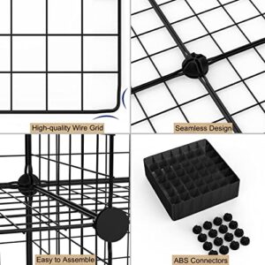 BASTUO Wire Cube Storage Cabinet, 6 Cubes DIY Metal Organizer ...