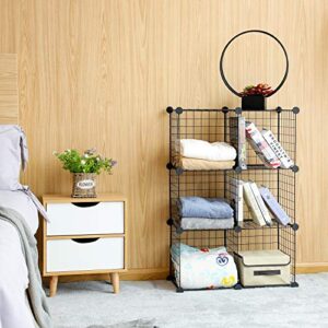 BASTUO Wire Cube Storage Cabinet, 6 Cubes DIY Metal Organizer ...
