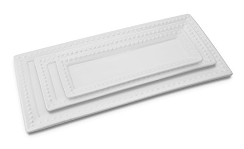 KOVOT Ceramic Rectangular Platter Set | 3 Piece Porcelain Platter Set ...