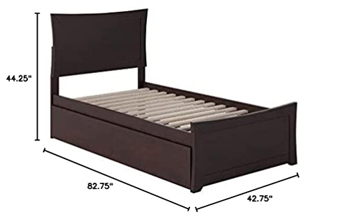AFI Metro Twin Extra Long Platform Bed with Matching Footboard and ...