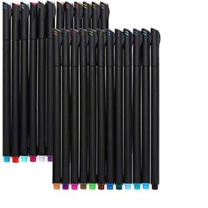 COLIBYOU 24 Fineliner Color Pens Set, 0.4mm Fine Line Colored Sketch ...
