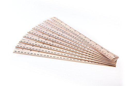 20 Pack Wooden Ruler Wood Rulers School Rulers Office Rulers and ...