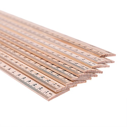 20 Pack Wooden Ruler Wood Rulers School Rulers Office Rulers and ...