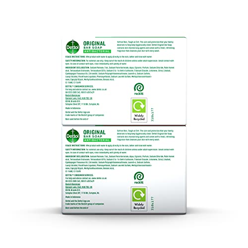 Dettol Anti Bacterial Original Soap 100g Twin Pack Dermatologically ...