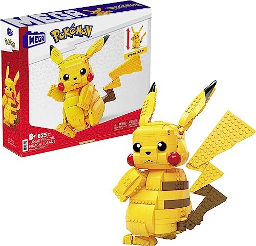 MEGA Pokémon Action Figure Building Toy Set for Kids, Jumbo Pikachu ...