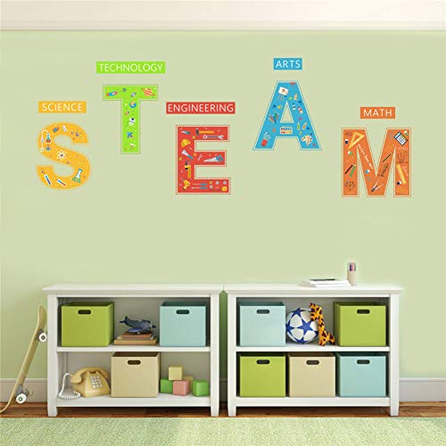 IARTTOP Science Technology Engineering Arts Math Subject Lettering Wall ...