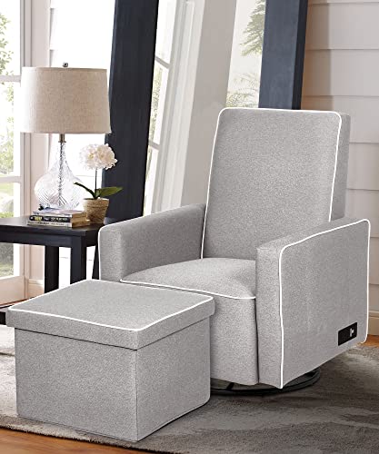Relax A Lounger Lyndon Glider Chair with Ottoman, Taupe — 🛍️ The Retail ...