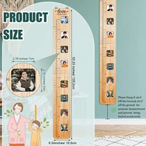 Wood Growth Chart for Kids with Picture Frames Boho Wooden Height ...