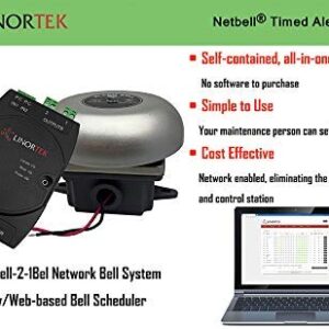 Netbell-2-1Bel TCP/IP Loud Automatic School | Office Break Time Alarm Bell System with ...